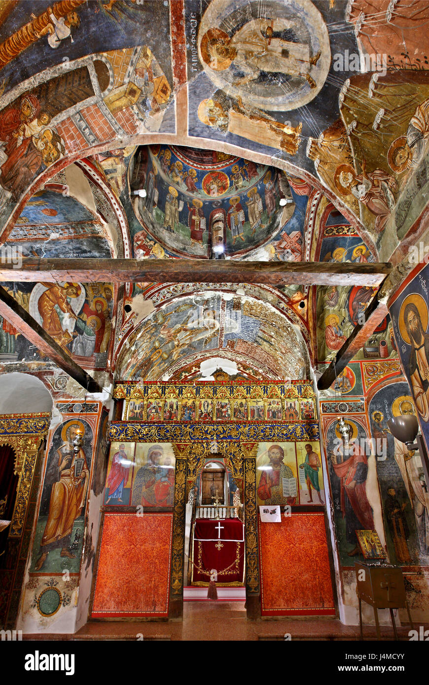 Inside the church of Agios Nikolaos tis Stegis (St Nicholas of the Roof ...