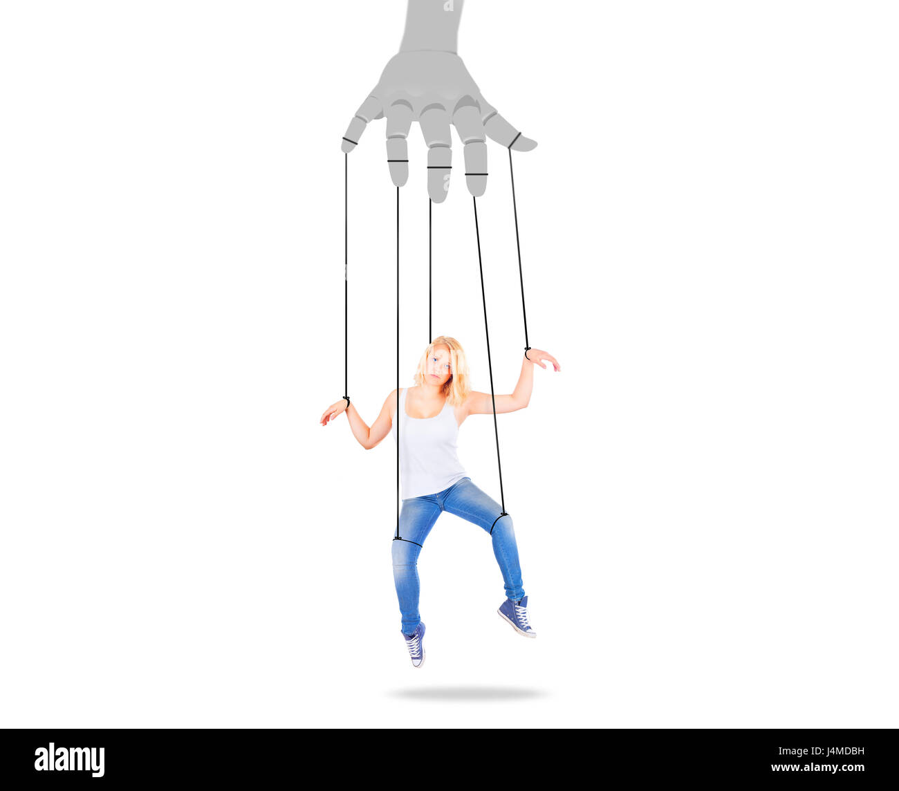 Robot controlling human Stock Photo - Alamy