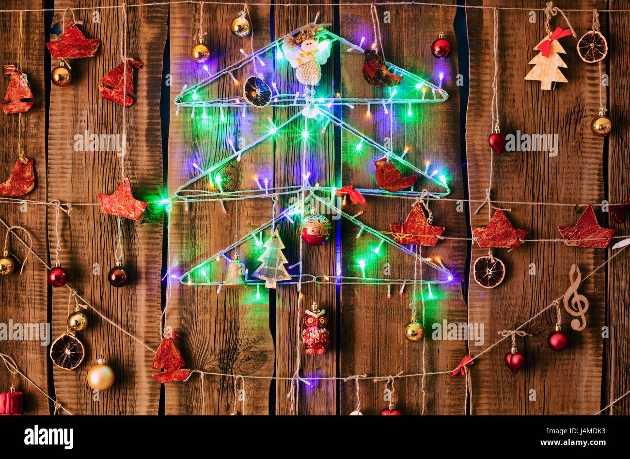 Hanging wooden ornaments hi-res stock photography and images - Alamy