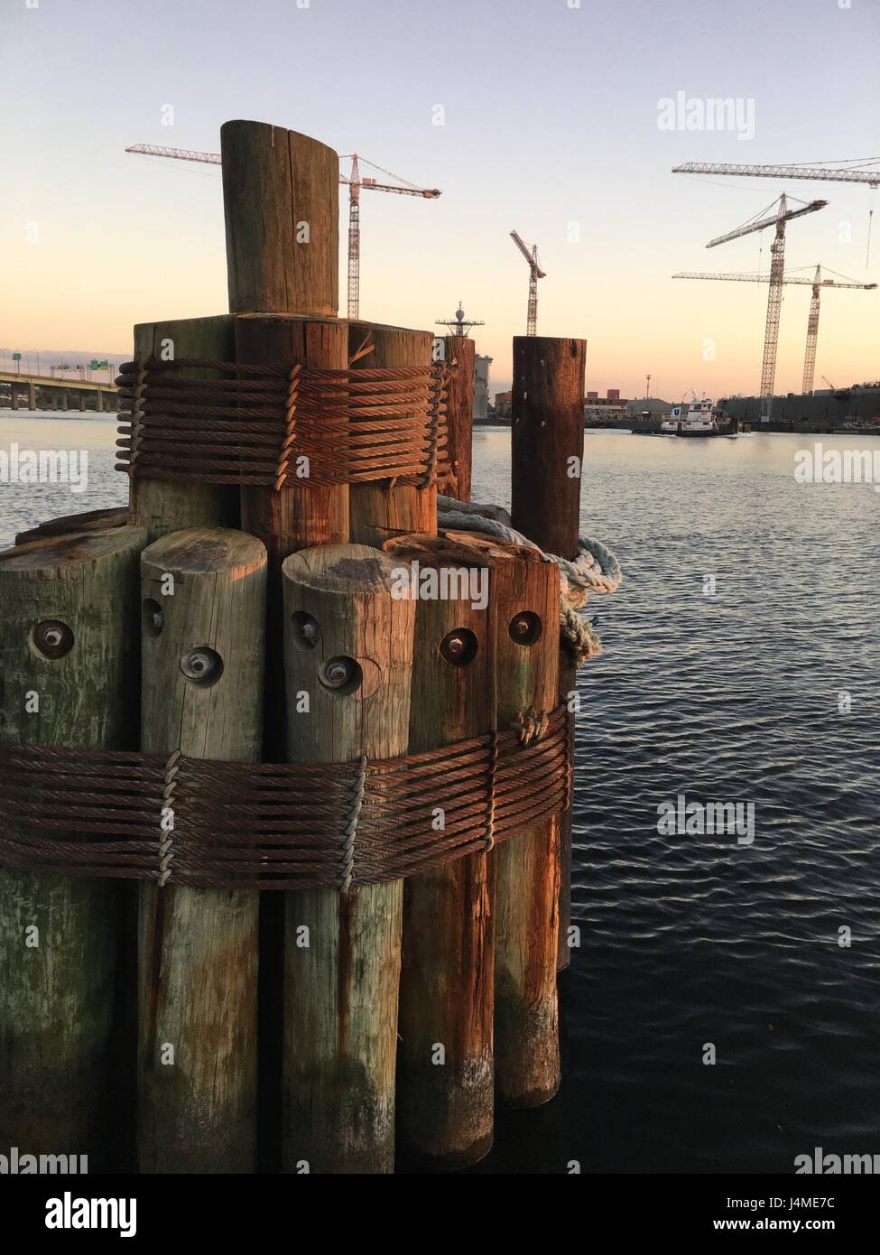 Nautical Harbor Pier Image Stock Photo - Alamy