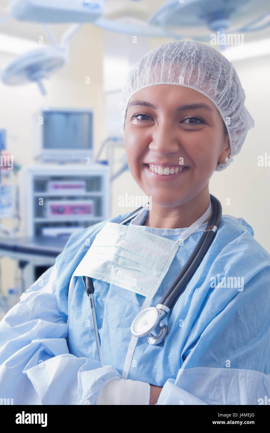 Portrait of smiling Hispanic surgeon Stock Photo - Alamy