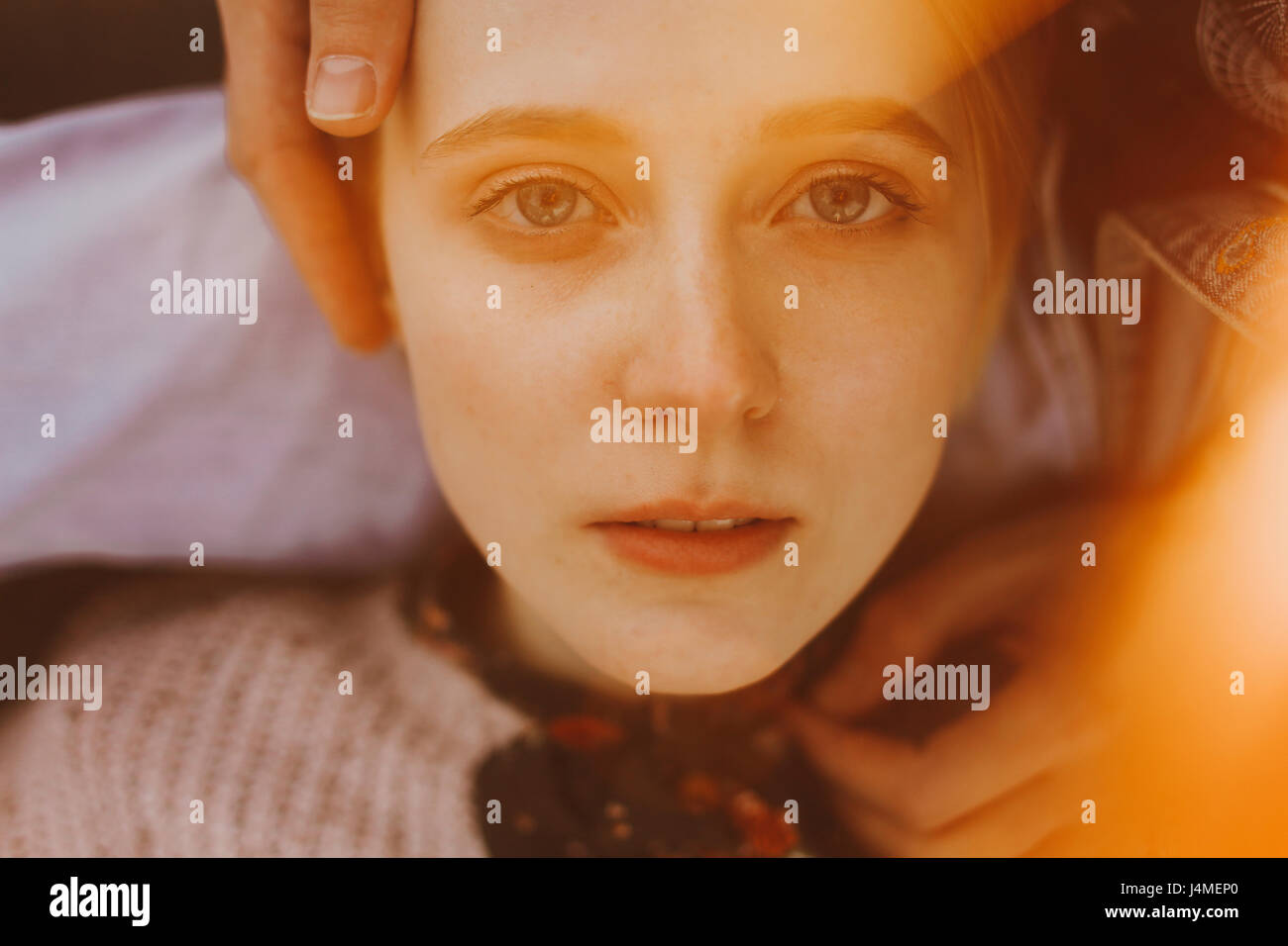 Woman head in man lap hi-res stock photography and images - Alamy