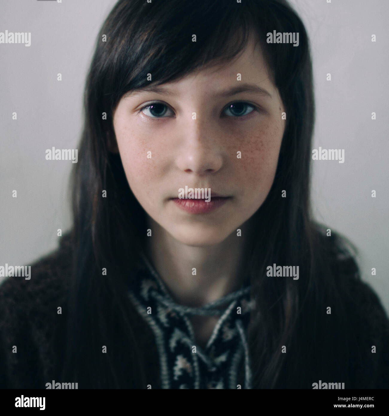 Portrait of Caucasian girl Stock Photo - Alamy