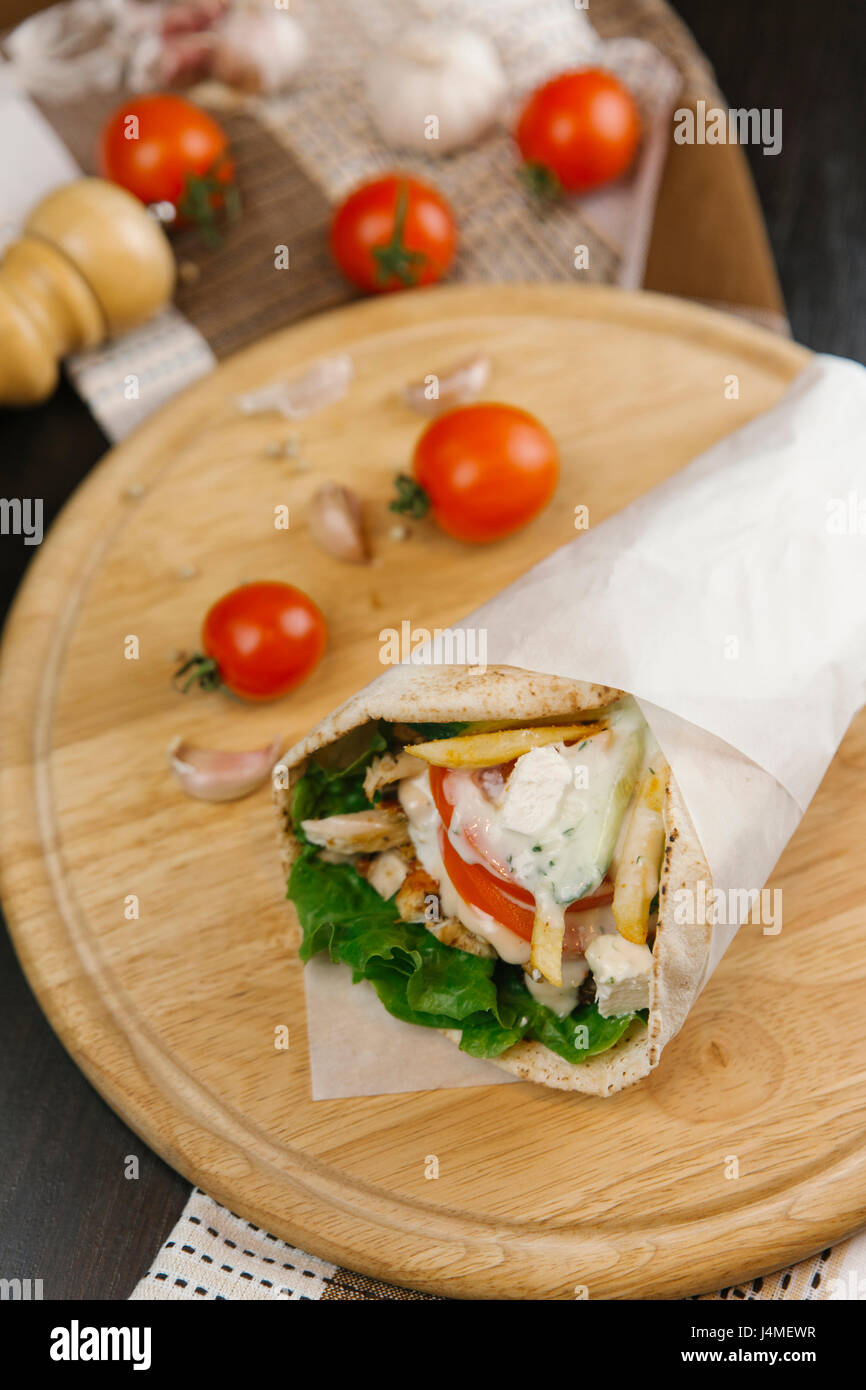 Shawarma wrap hi-res stock photography and images - Alamy