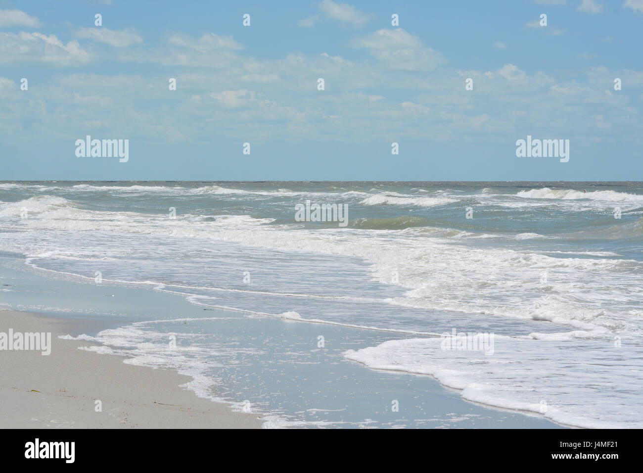Rough surf at Indian Rocks Beach on the Gulf of Mexico in Florida Stock ...