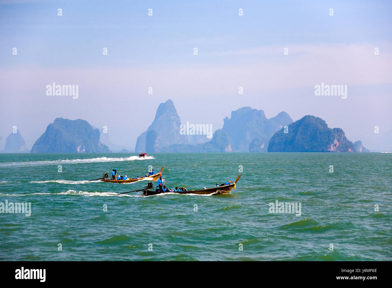 Phuket, Thailand, January 30, 2017: Boats floating on the Andaman Sea ...