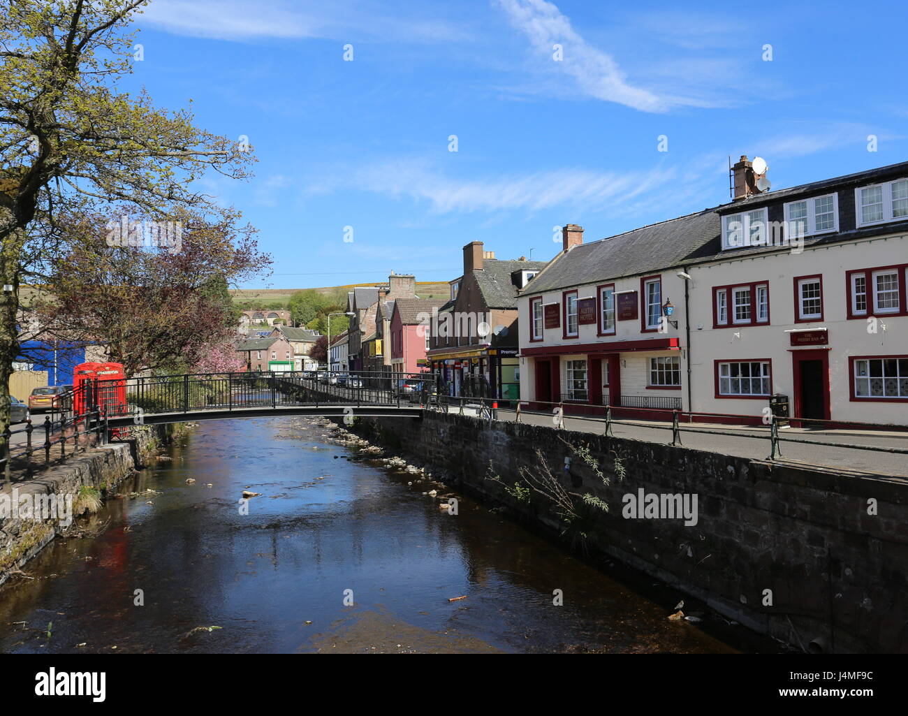 New Pedestrian bridge over Alyth Burn Alyth Scotland May 2017 Stock ...