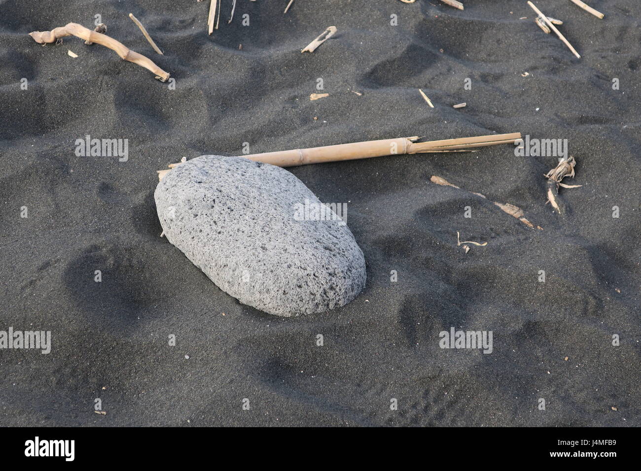 Lots of lava stones on volcanic mount Etna on Sicily island in Italy ...
