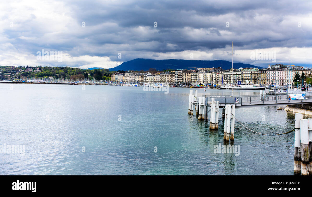 Views of leman lake in Geneva, Switzerland Stock Photo - Alamy