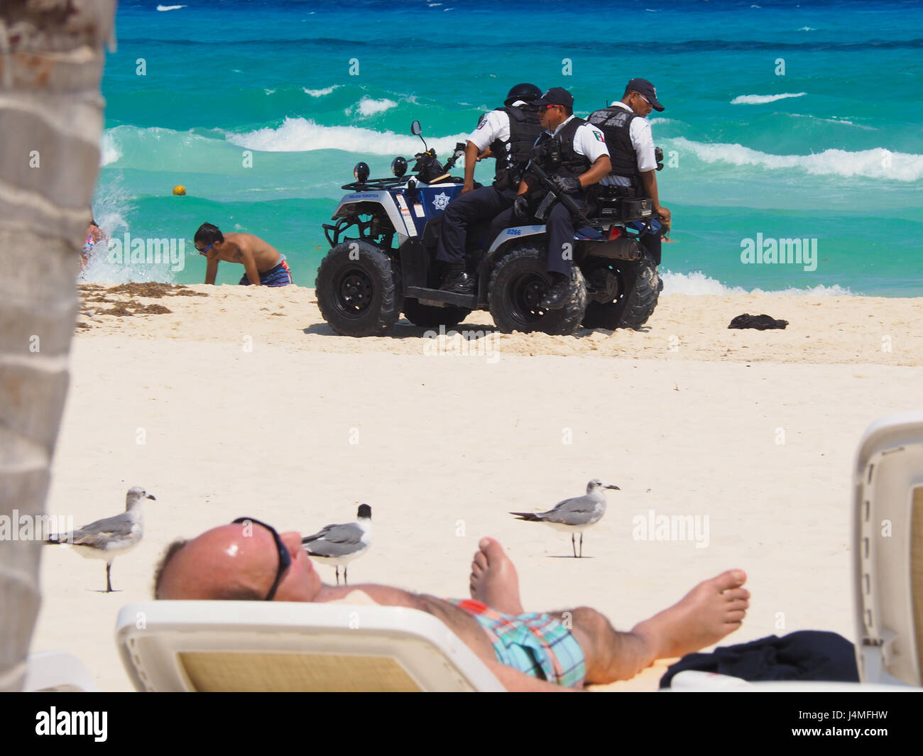 Mexico beach police hi-res stock photography and images - Alamy