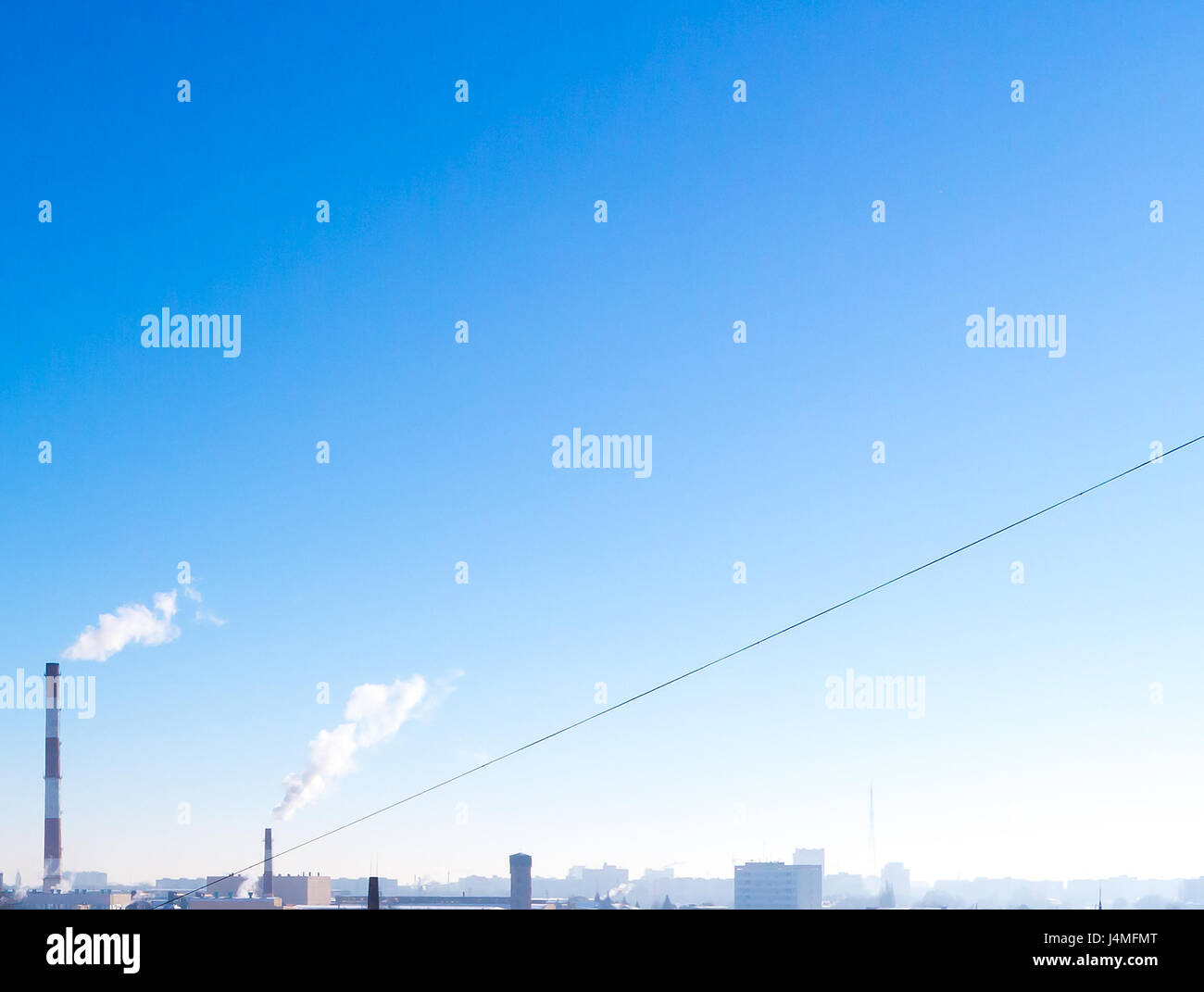 The city outdoor Factory chimneys Stock Photo - Alamy