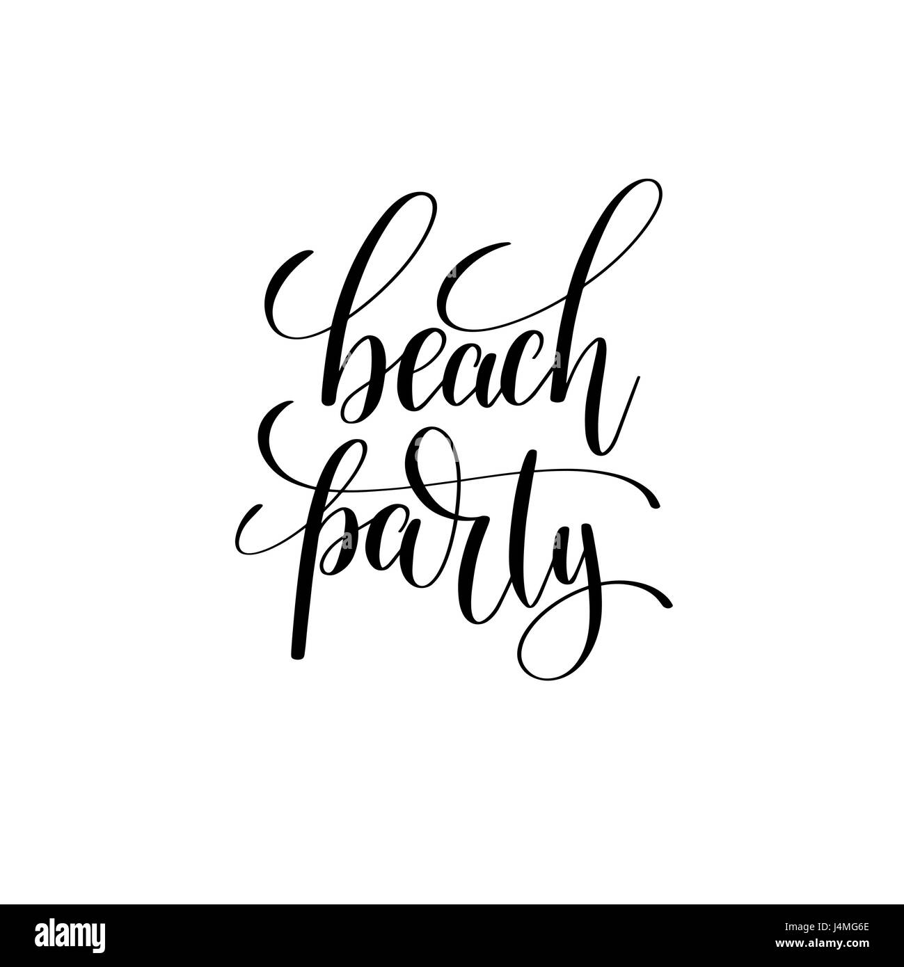 Sea party beach vector Black and White Stock Photos & Images - Alamy
