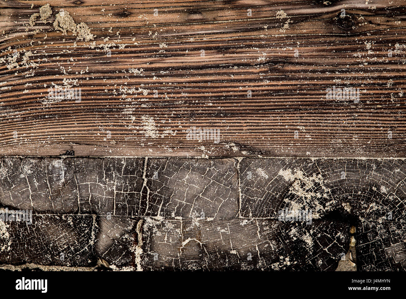 Close-up rough wood texture with sand from beach boardwalk Stock Photo ...
