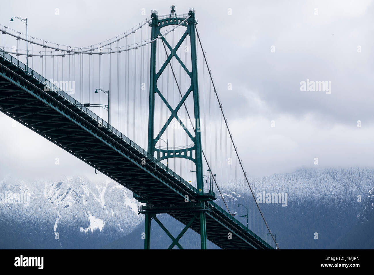 The Lions Gate Bridge in Vancouver, British Columbia, Canada Stock ...