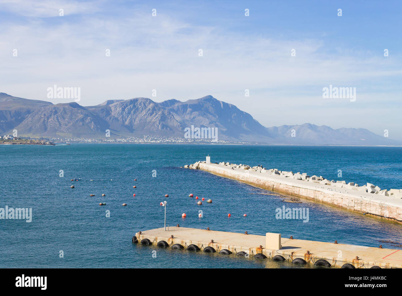 Hermanus beach view, South Africa. Famous whale watching point. African ...