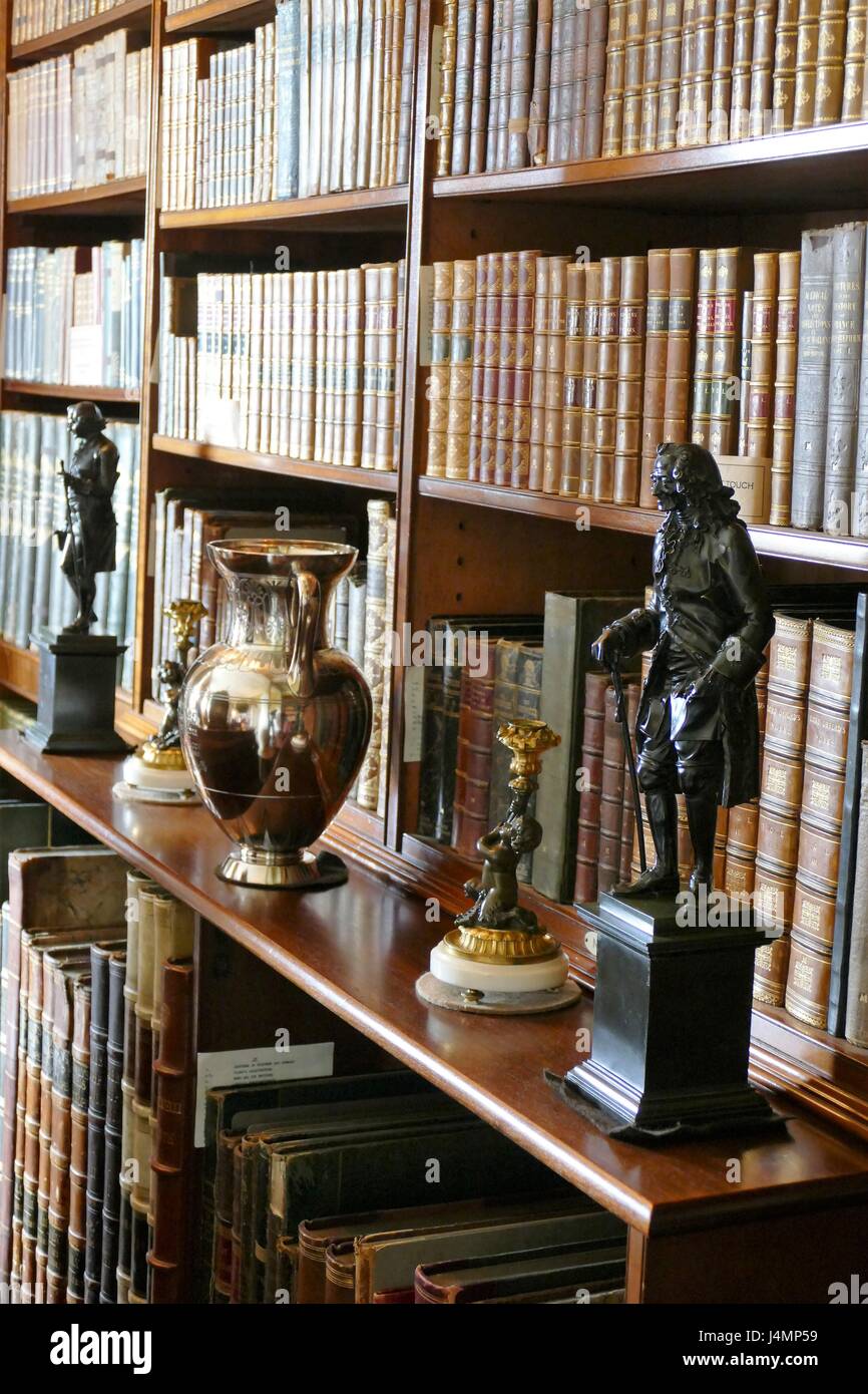 Library at Wallington Hall, Northumberland 2017 Stock Photo - Alamy