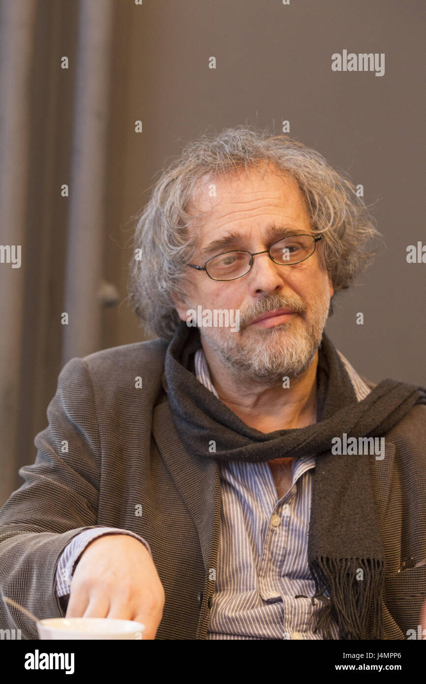 Tamas Ascher, director, rector of Hungarian Film Academy gives interview. on May 29, 2012 ...