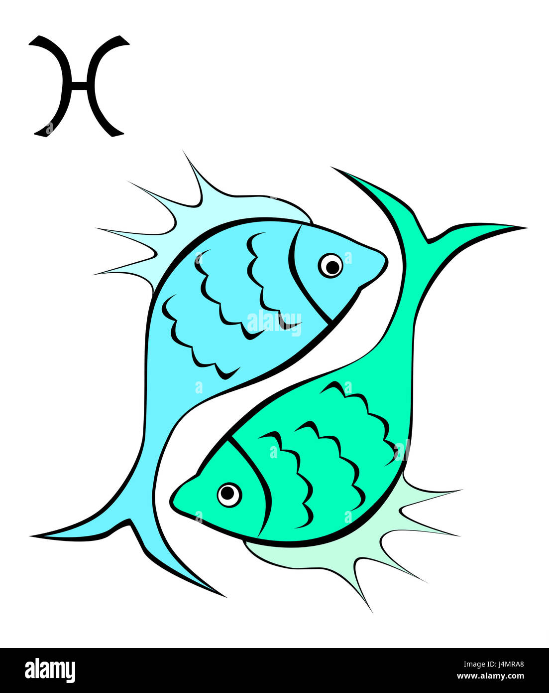 Illustration, Stern's character, fish sign of the zodiac, ecliptic sign ...