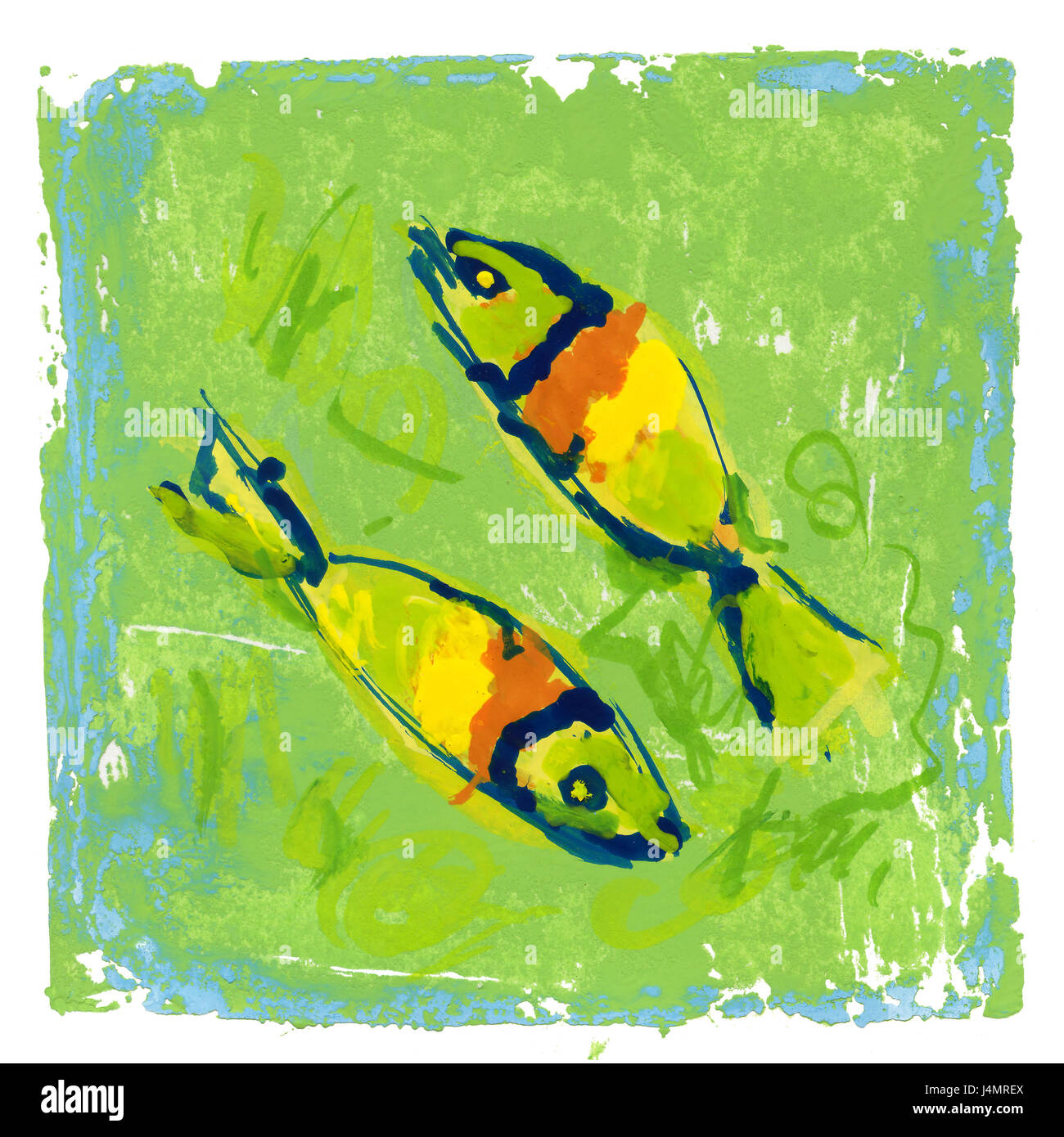 Subscription, Stern's character, fish illustration, sign of the zodiac ...