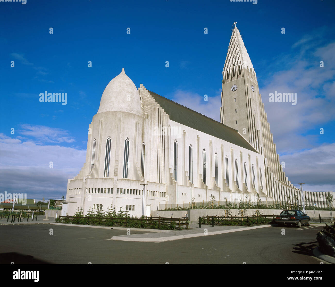 Iceland, Reykjavik, Hallgrimskirkja, forecourt Europe, island, Iceland ...