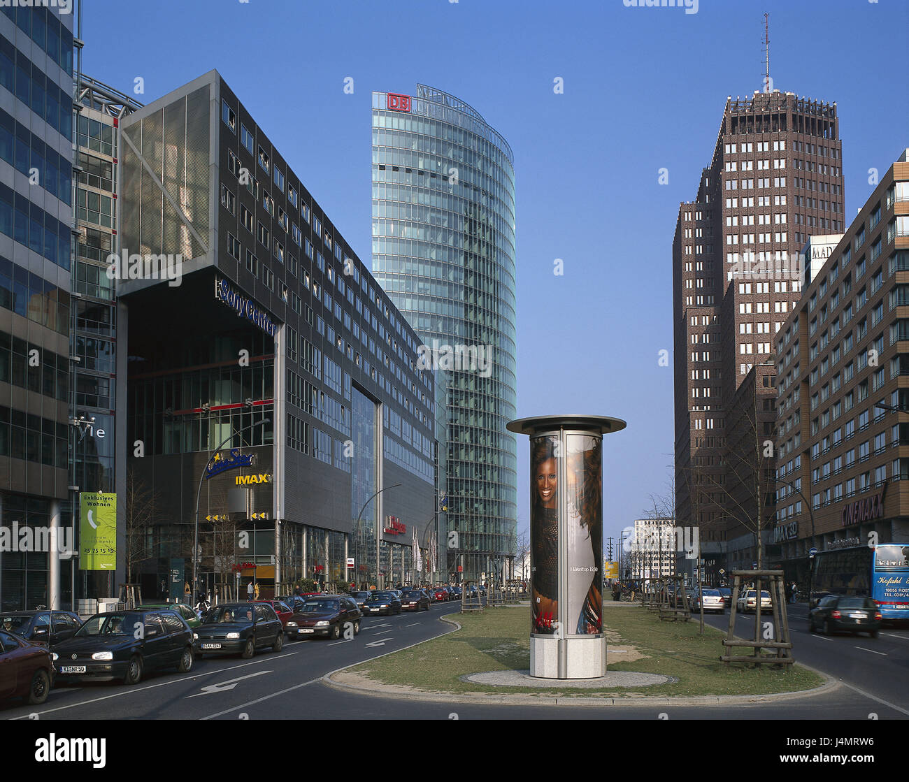 Germany, Berlin middle, Potsdam square, German Railways Tower, Sony ...