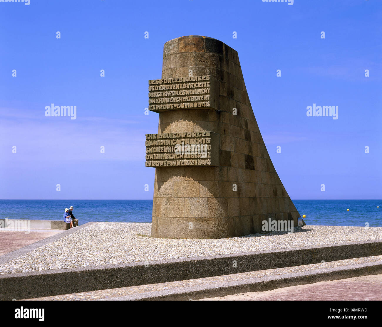 France, Normandy, Omaha Beach, monument Europe, beach, monument ...
