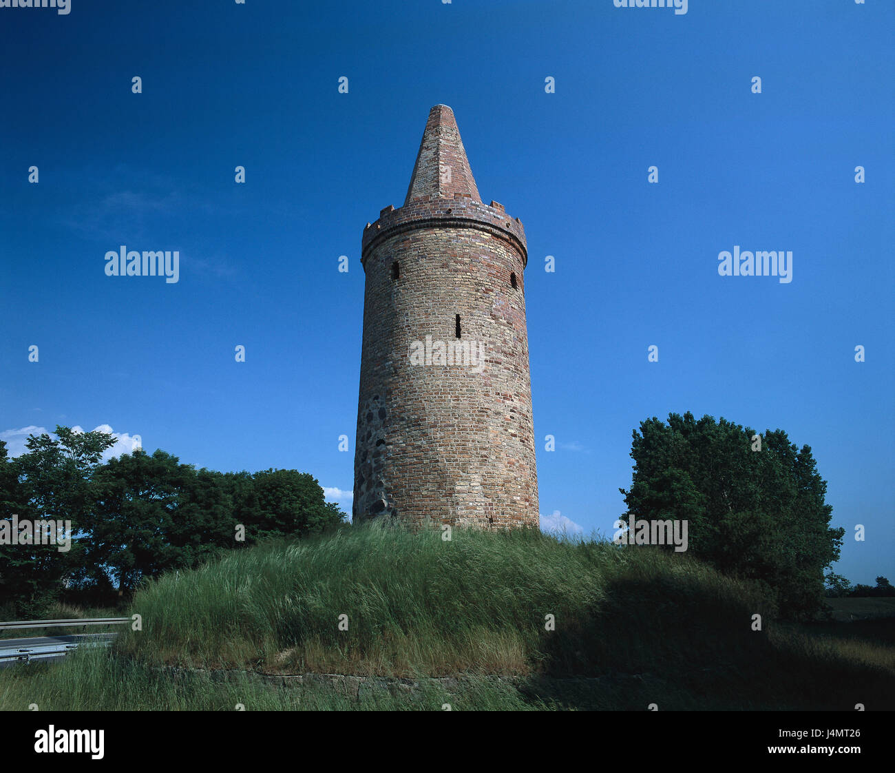 Germany, Mecklenburg-West Pomerania, Anklam, watch-tower Europe, Peene ...