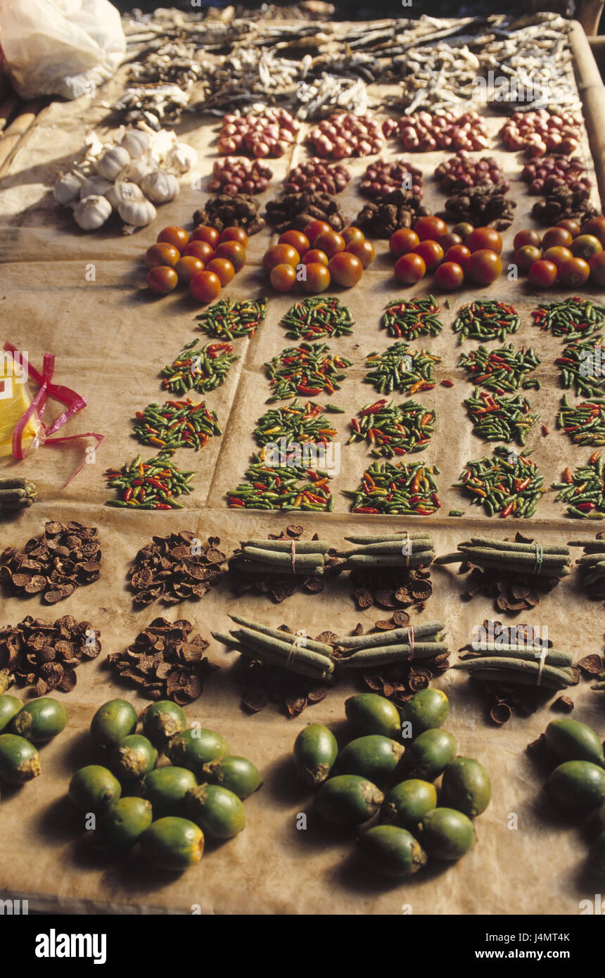 Indonesia, island Flores, market, sales, food, differently, accumulated ...