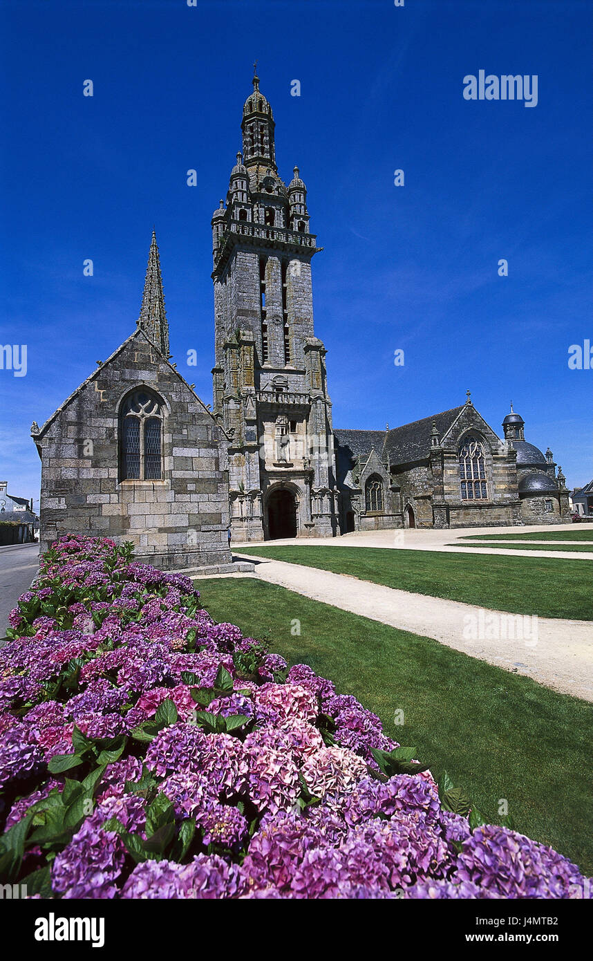 France, Brittany, Pleyben, church, charnel-house Europe, department ...