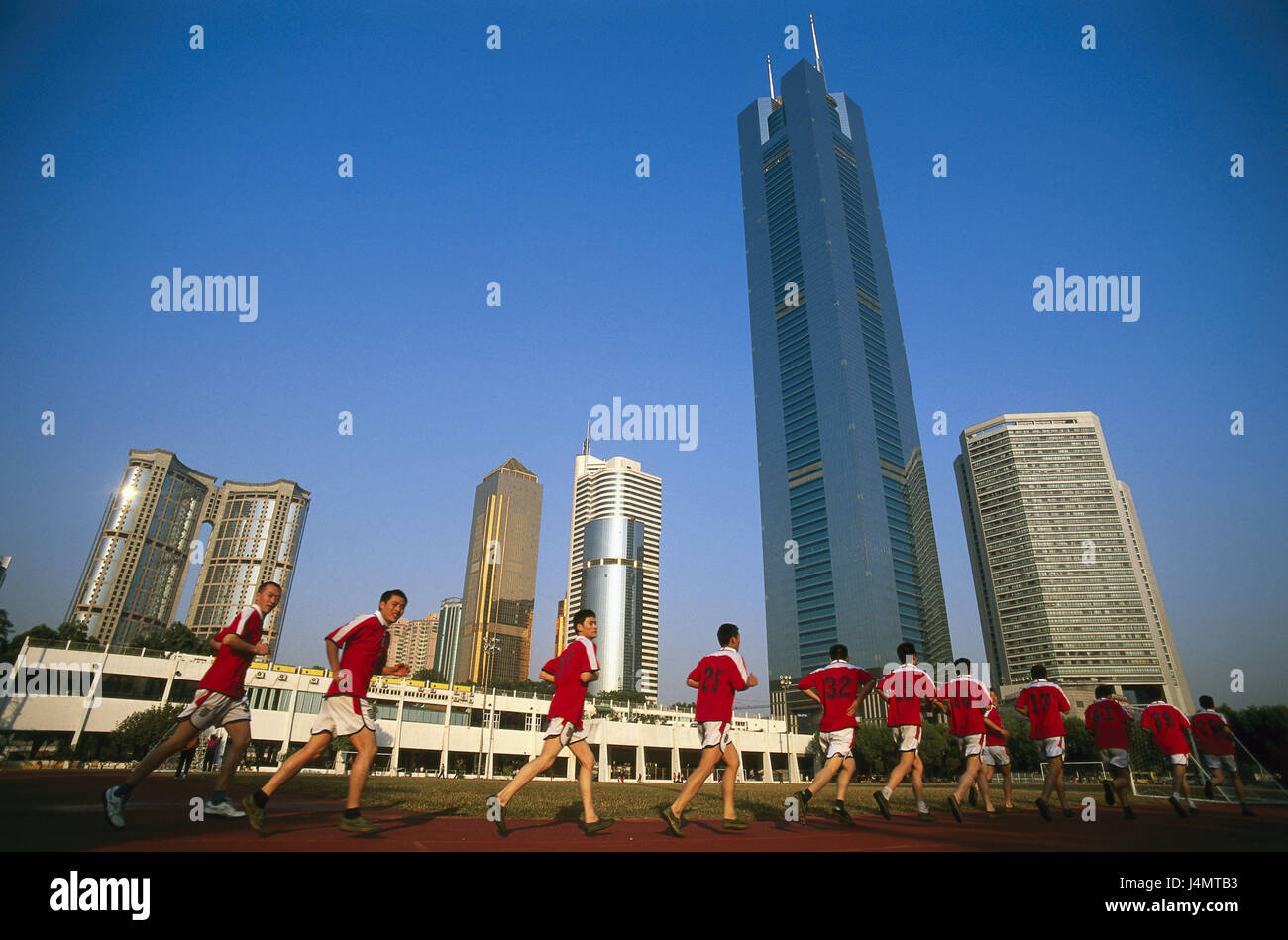 China, Guangdong Province, canton, skyline, bridge, football team ...