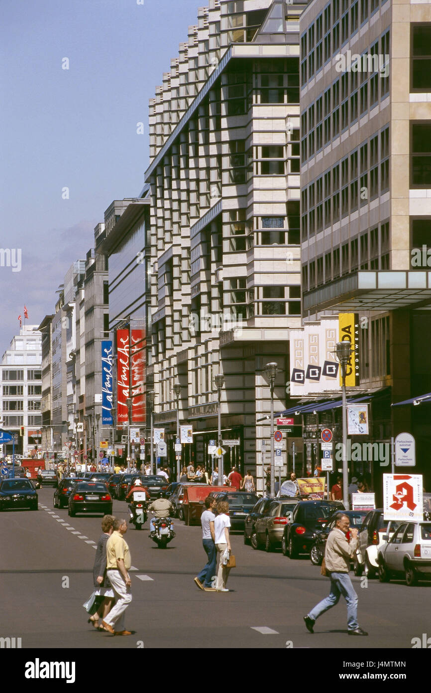 Germany, Berlin, Berlin middle, Friedrichstrasse, shops, street scene ...