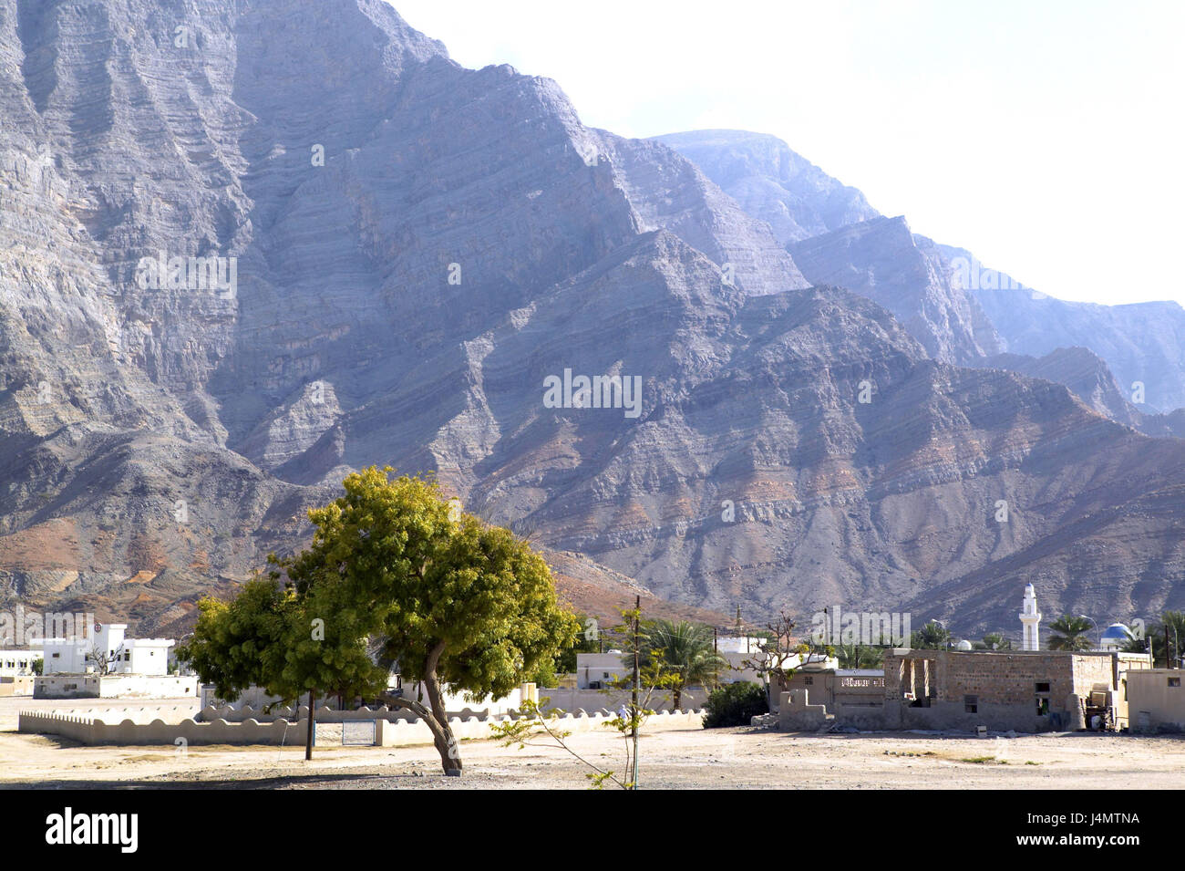 Oman, Musandam, Al-Khasab, local view Arabian peninsula, the Middle ...