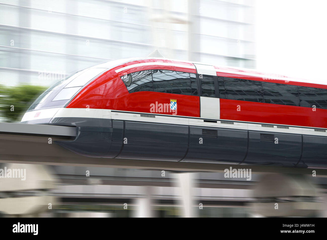 Germany, Bavaria, Munich, airport, magnet suspension railway ...