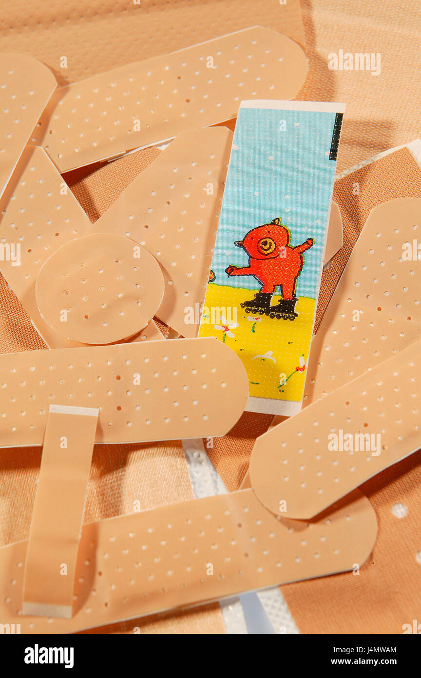 Plaster, forms, sizes, differently adhesive plaster, several, many ...