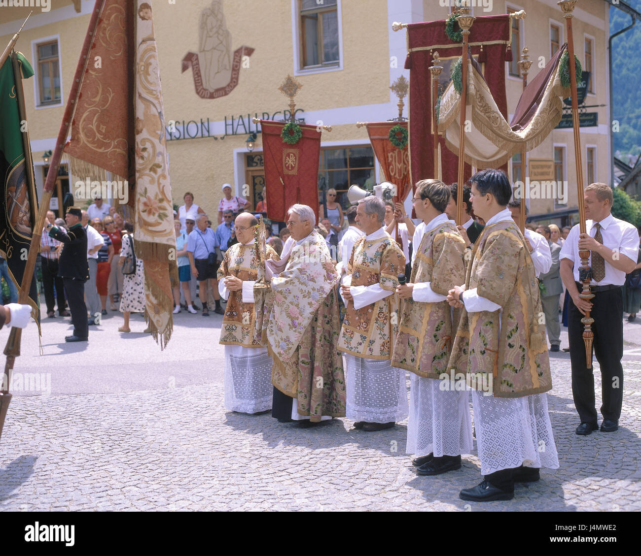 Austria, salt chamber property, Hallstatt, Corpus Christi procession ...