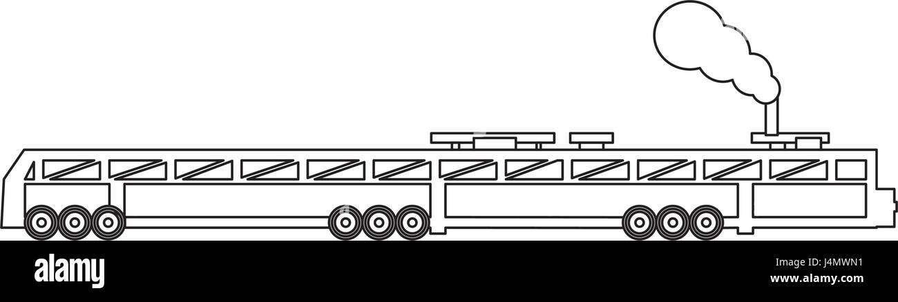 locomotive train passenger transport travel line Stock Vector Image ...