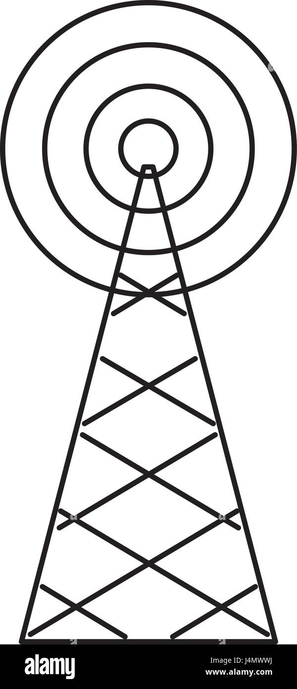 wireless tower with radio waves communication Stock Vector Image & Art ... wireless tower with radio waves communication Stock Vector Image & Art ...