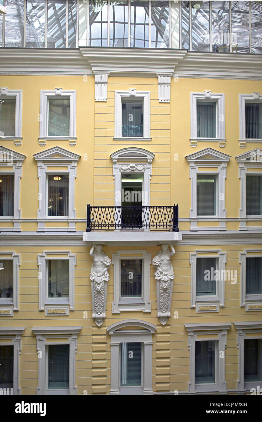 Russia, St. Petersburg, shopping centre, facade, detail, Newski ...