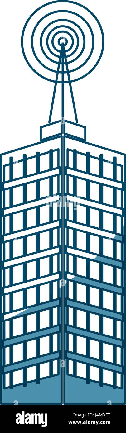 antenna, telecommunications tower on a roof, wireless communications ...