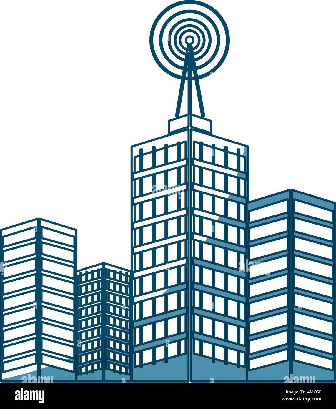 antenna on buildings in the city technology transmitter Stock Vector Image & Art - Alamy