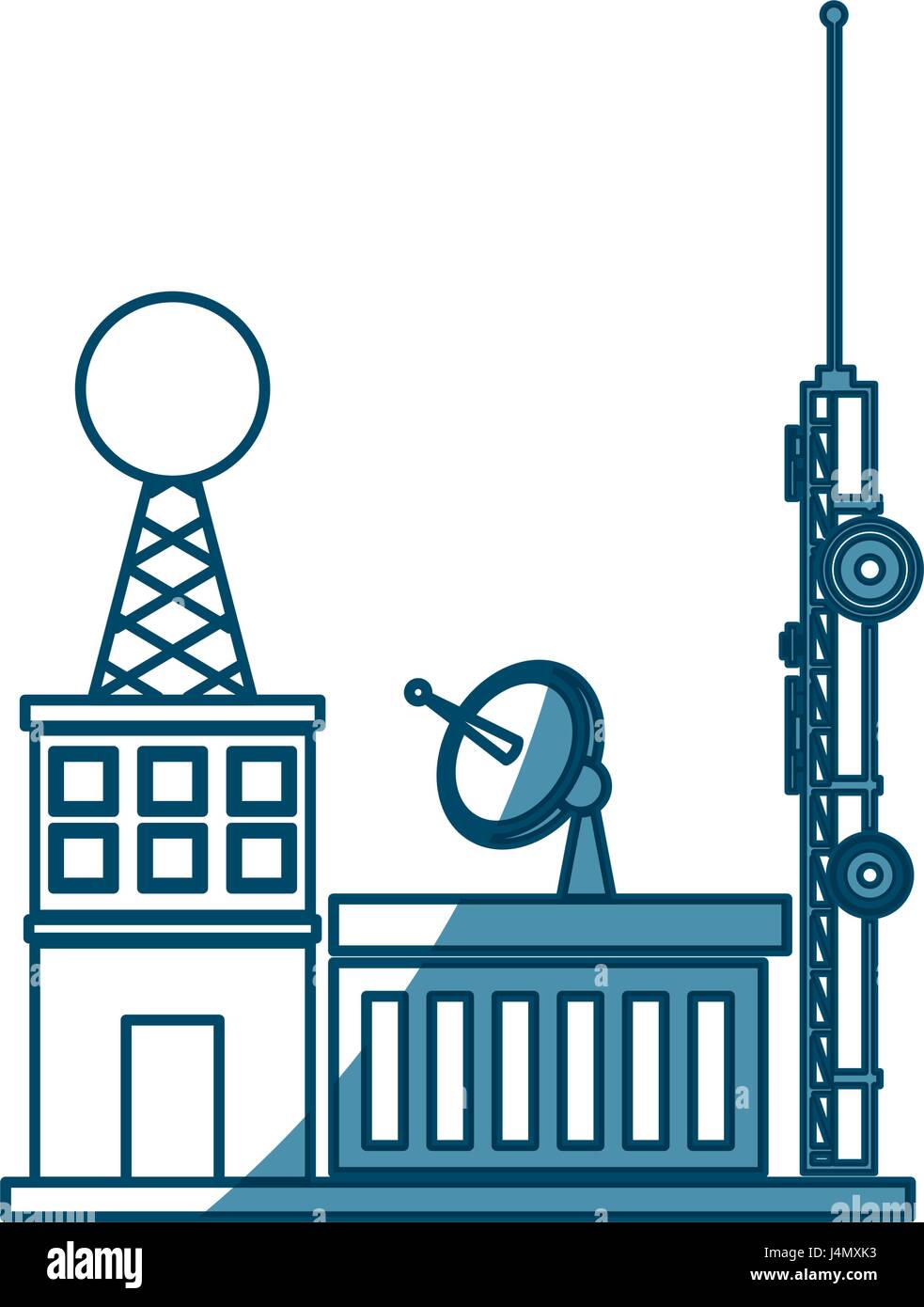 Radio broadcasting building Stock Vector Images - Alamy