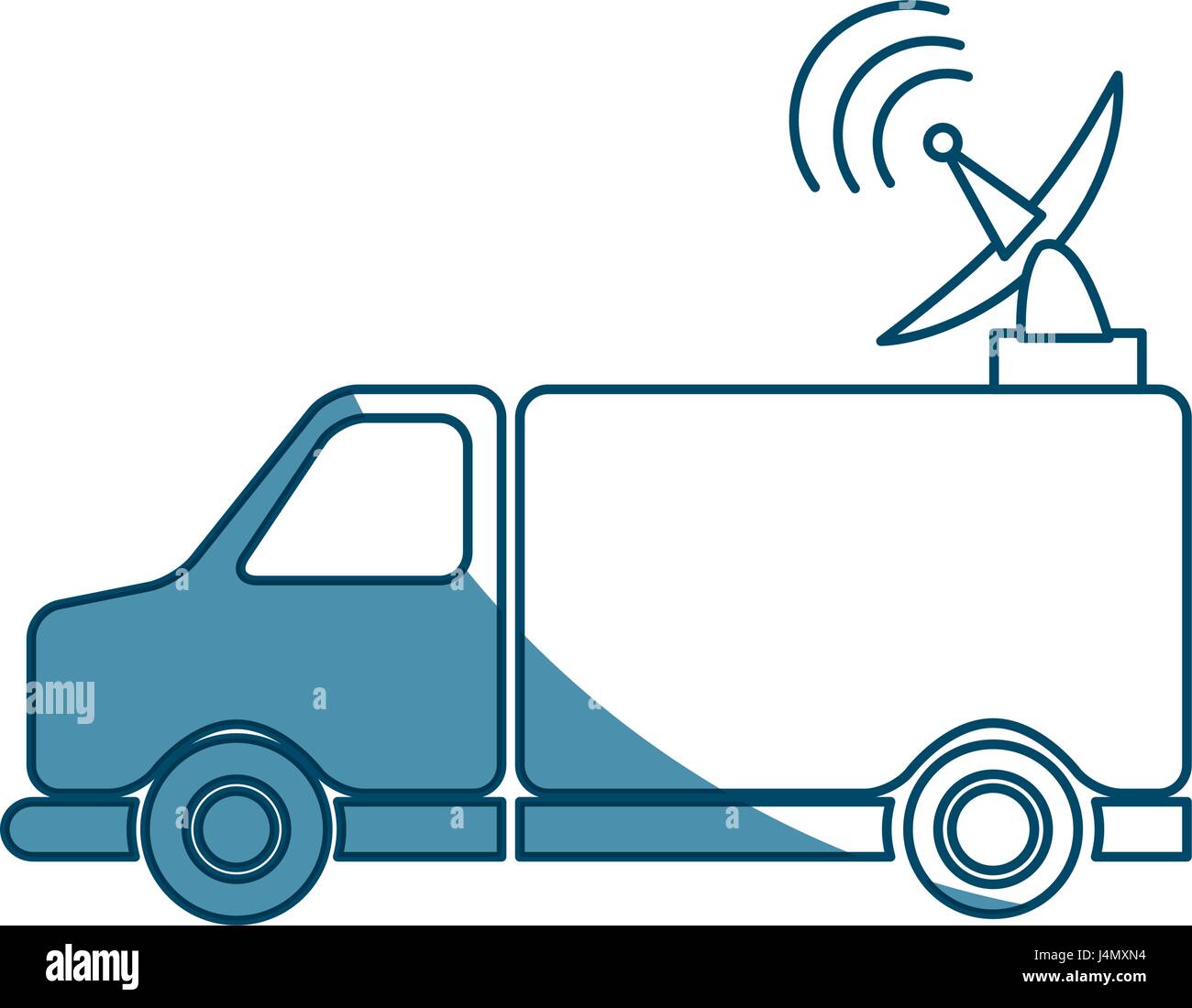Microwave station van truck Stock Vector Images - Alamy