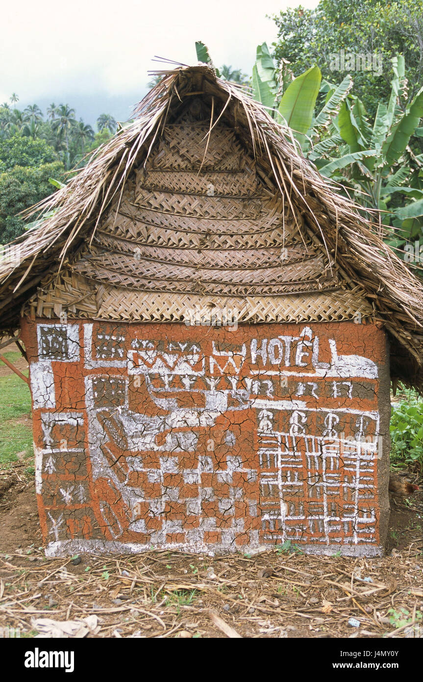 The Comoro Archipelago, island Anjouan, Moya, clay brick house, hotel ...