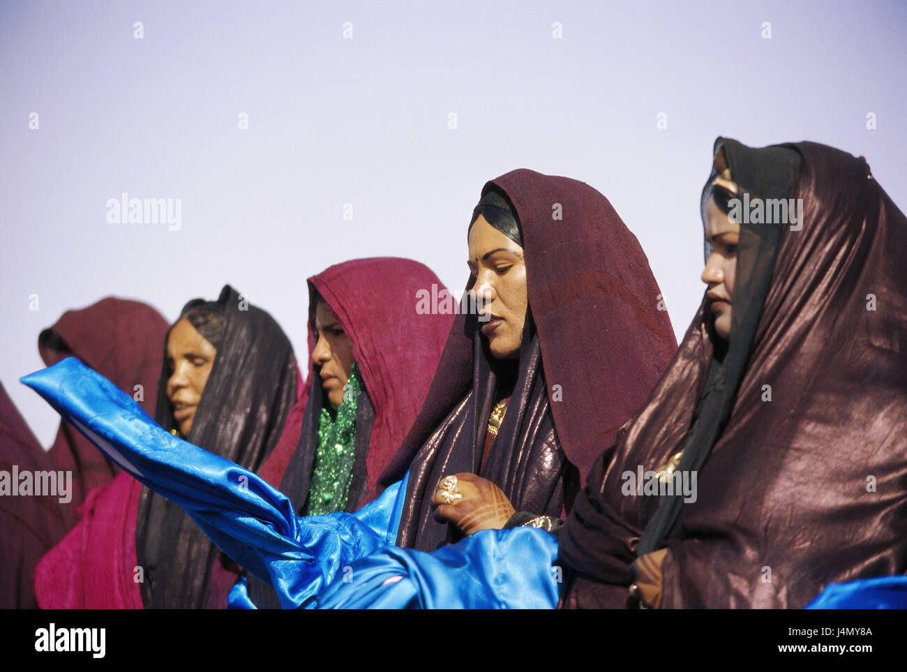 Libya, desert Sahara, region of Fessan, Ghat, Tuareg festival, women, page portraits, no model ...