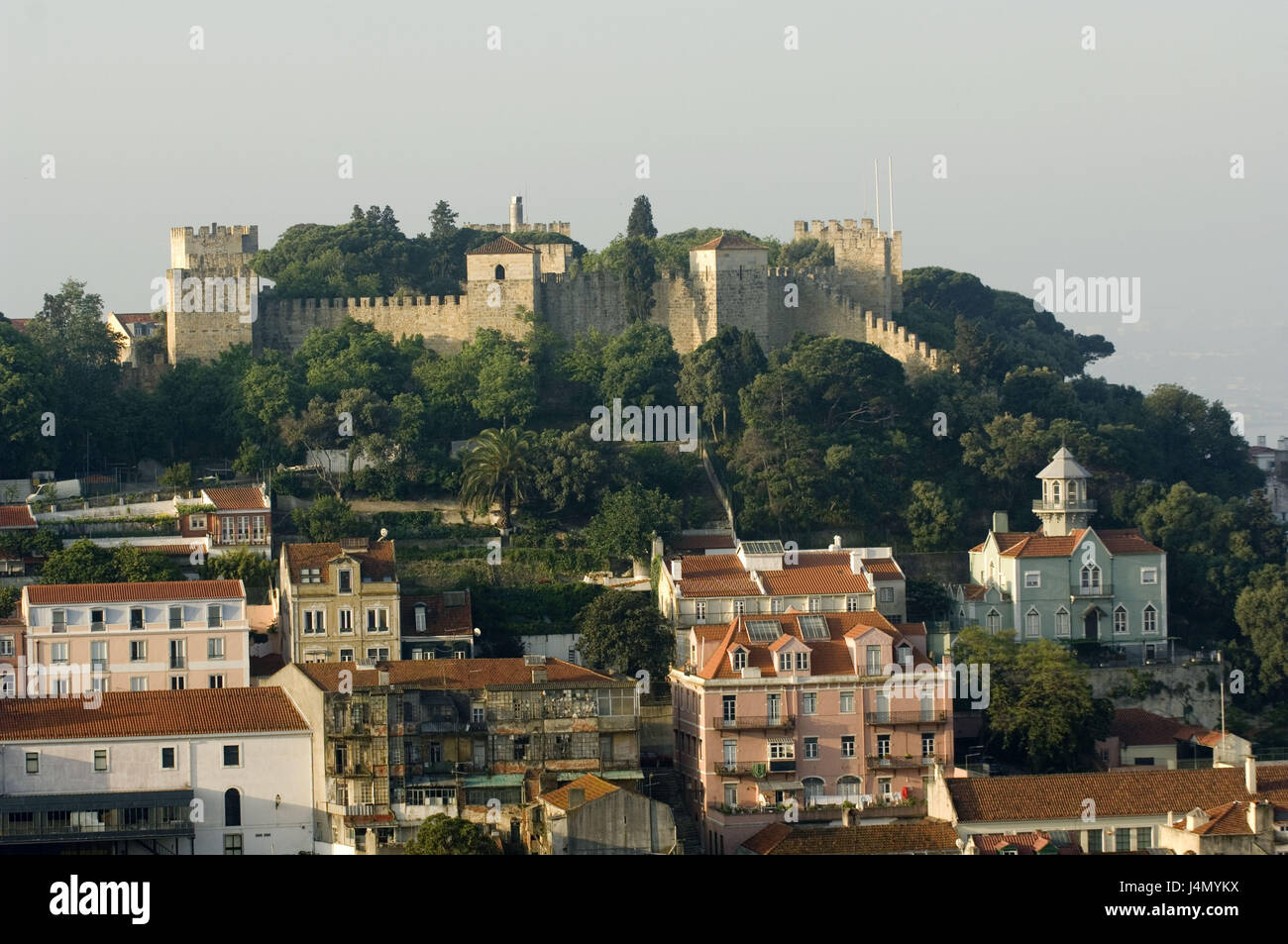 Lisbon, town view, hill, Castelo de Sao Jorge, Portugal Stock Photo - Alamy