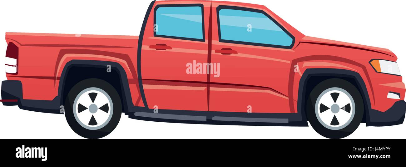 red pickup truck vehicle transport Stock Vector Image & Art - Alamy