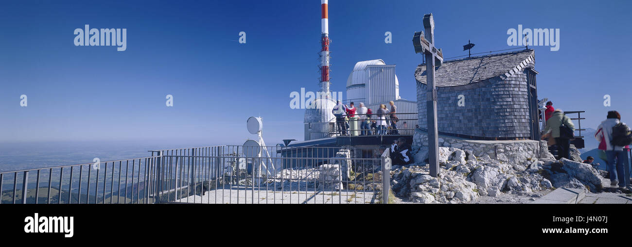 Germany, Bavaria, Bayrischzell, coil stone, summit, observatory ...