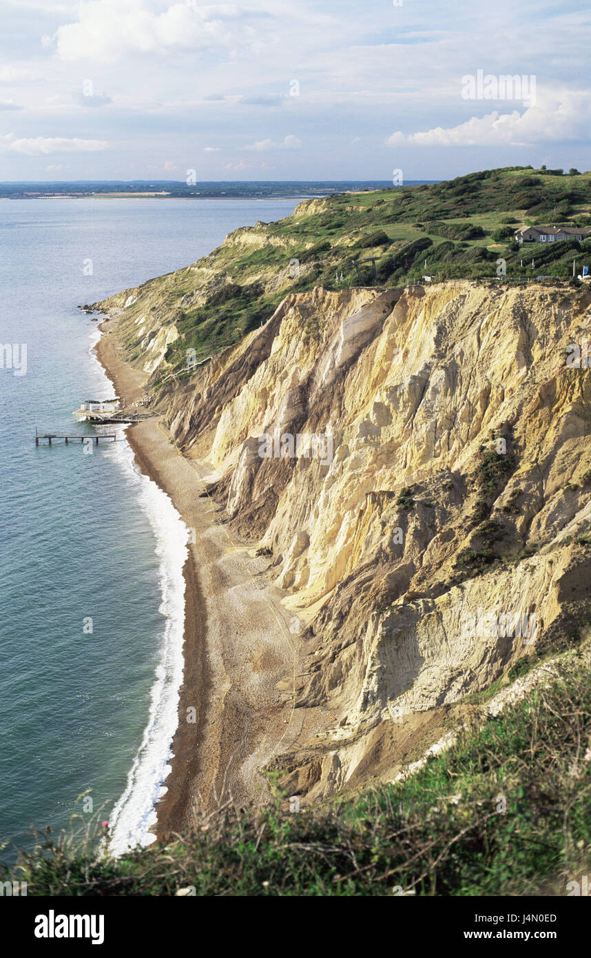 Great Britain, England, Isle of Wight, bile coast, Alum Bay, the ...