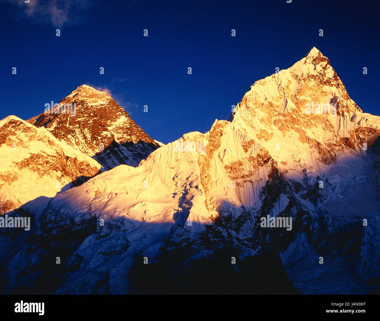 Nepal, Khumbu, the Himalayas, Mt. Everest, 8850 m, evening light, Asia ...