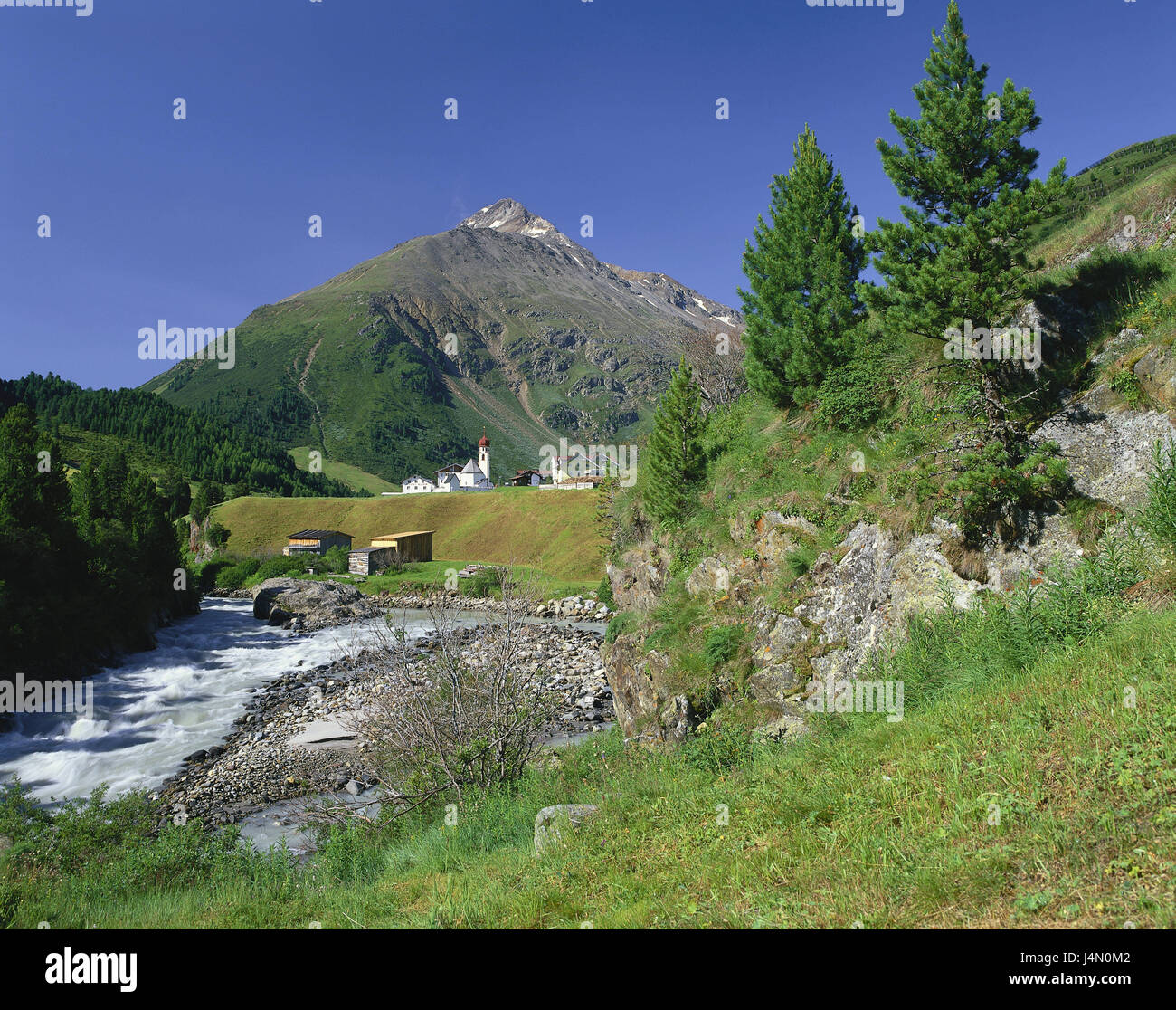 Austria, Tyrol, Ötztal, Vent, local view, valley leading point, Venter ...
